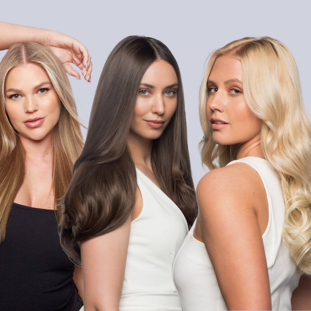 Stranded 20" One Piece Trio Clip-in Hair Extensions - Colour #112 Ash