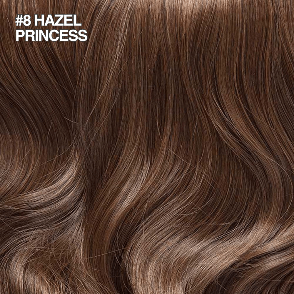 Stranded 20" One Piece Wand Wave Clip-in Hair Extension #8 Hazel Princ