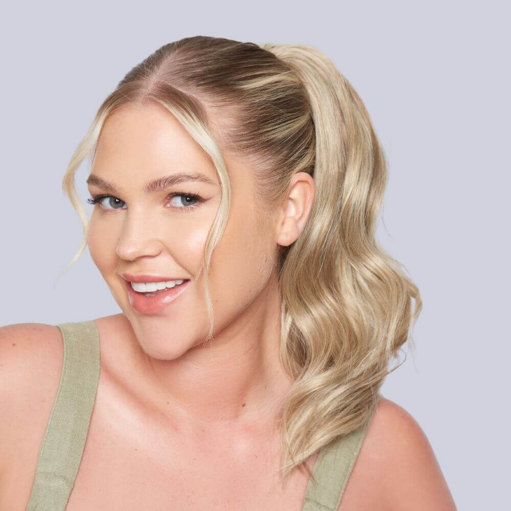 Stranded Medium Wand Wave Clip-in Ponytail #10/12 Pansy