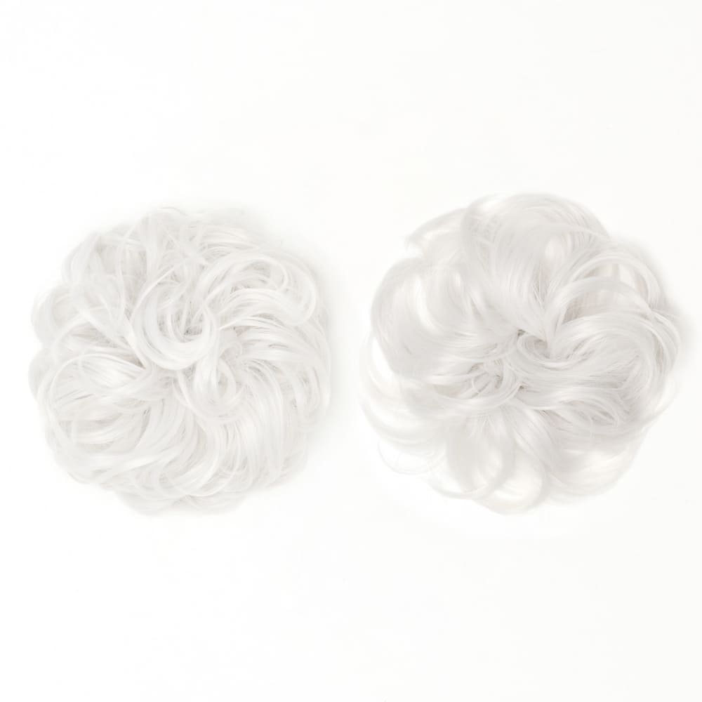 Stranded Bun Duo - Curly & Flicky Styles - Colour #113 Snowdrop